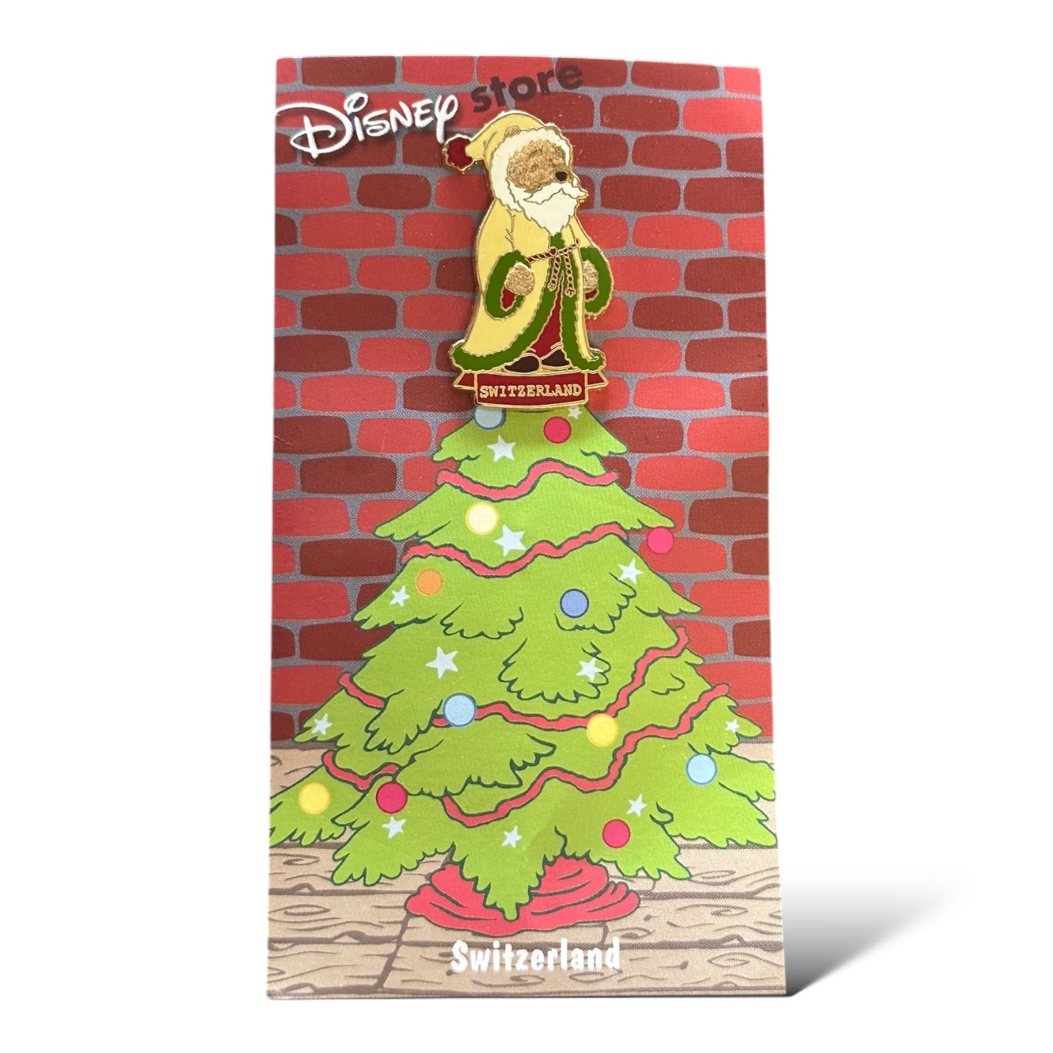 Disney Shopping Pooh Santas Around the World Switzerland Pin
