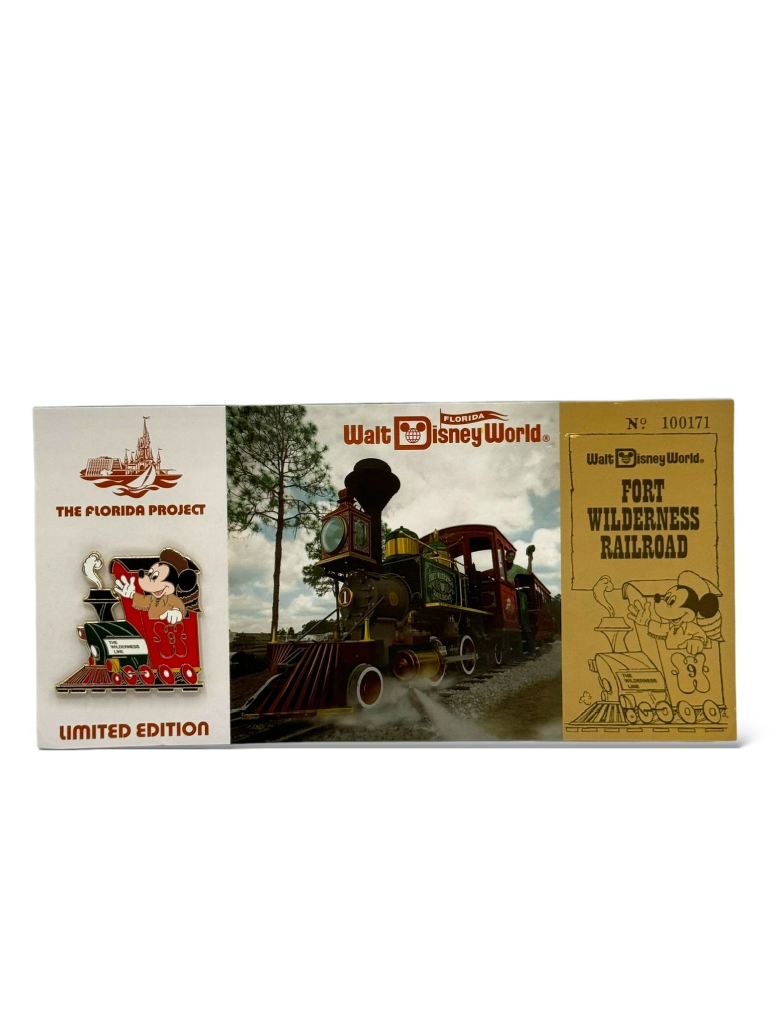 WDW The Florida Project Mickey Fort Wilderness Railroad Postcard Pin