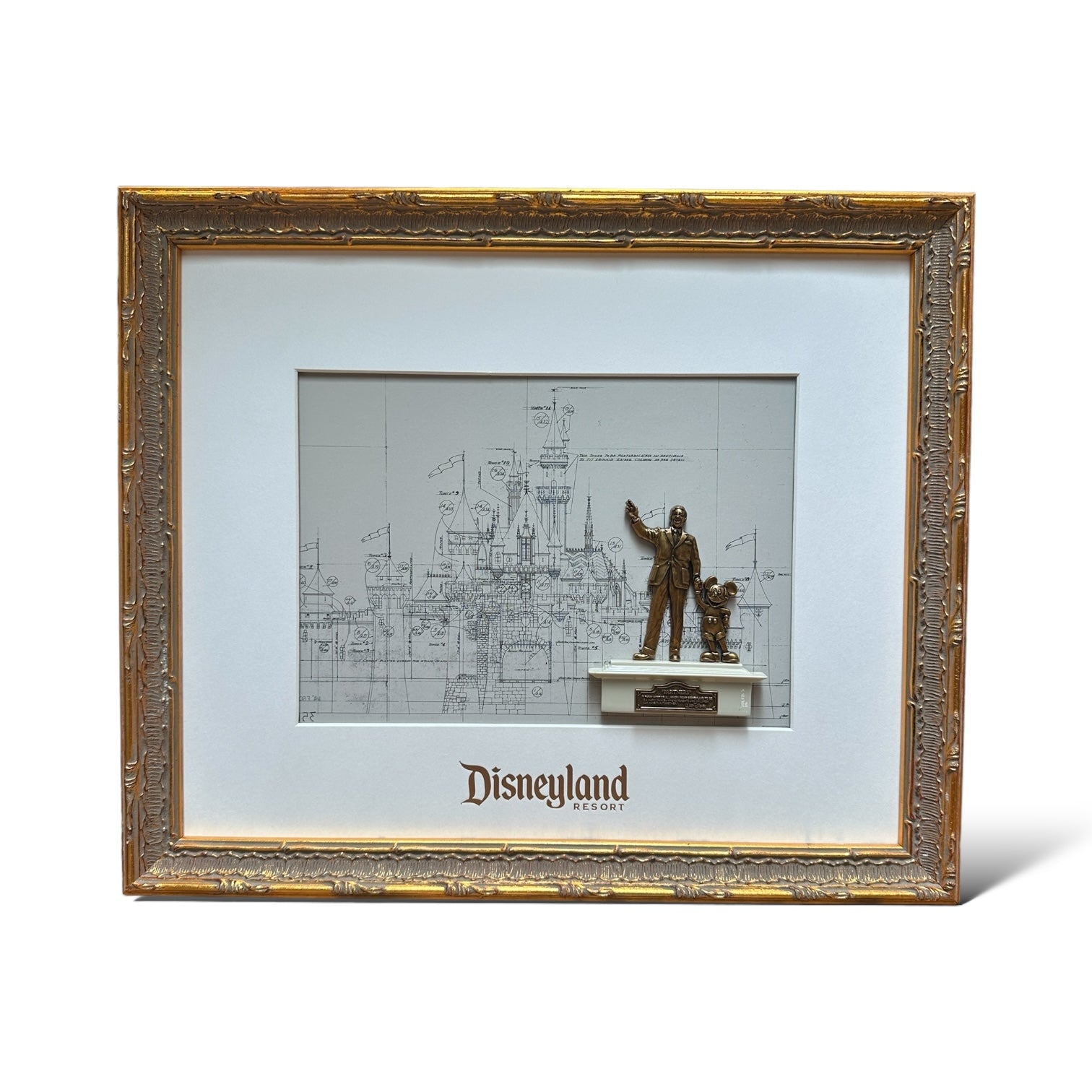 Disney Store Joy in Our Parks Disneyland Partners Statue Frame Set