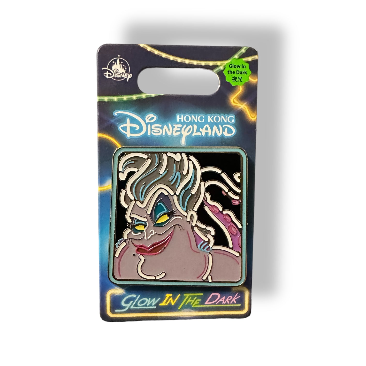 HKDL Villains Neon Sign Ursula Pin