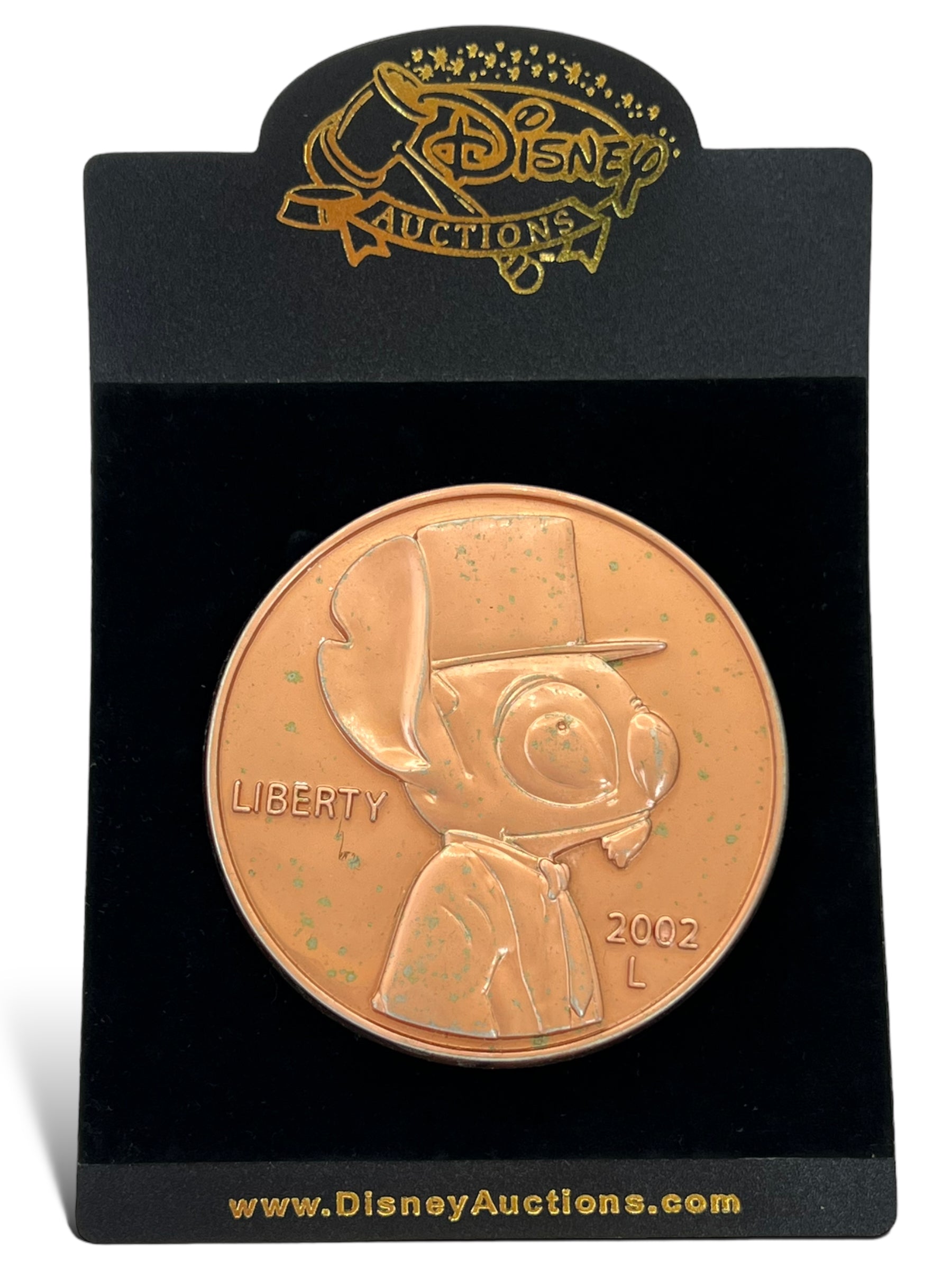 *Damaged* Disney Auctions Stitch Lincoln Penny Jumbo Pin