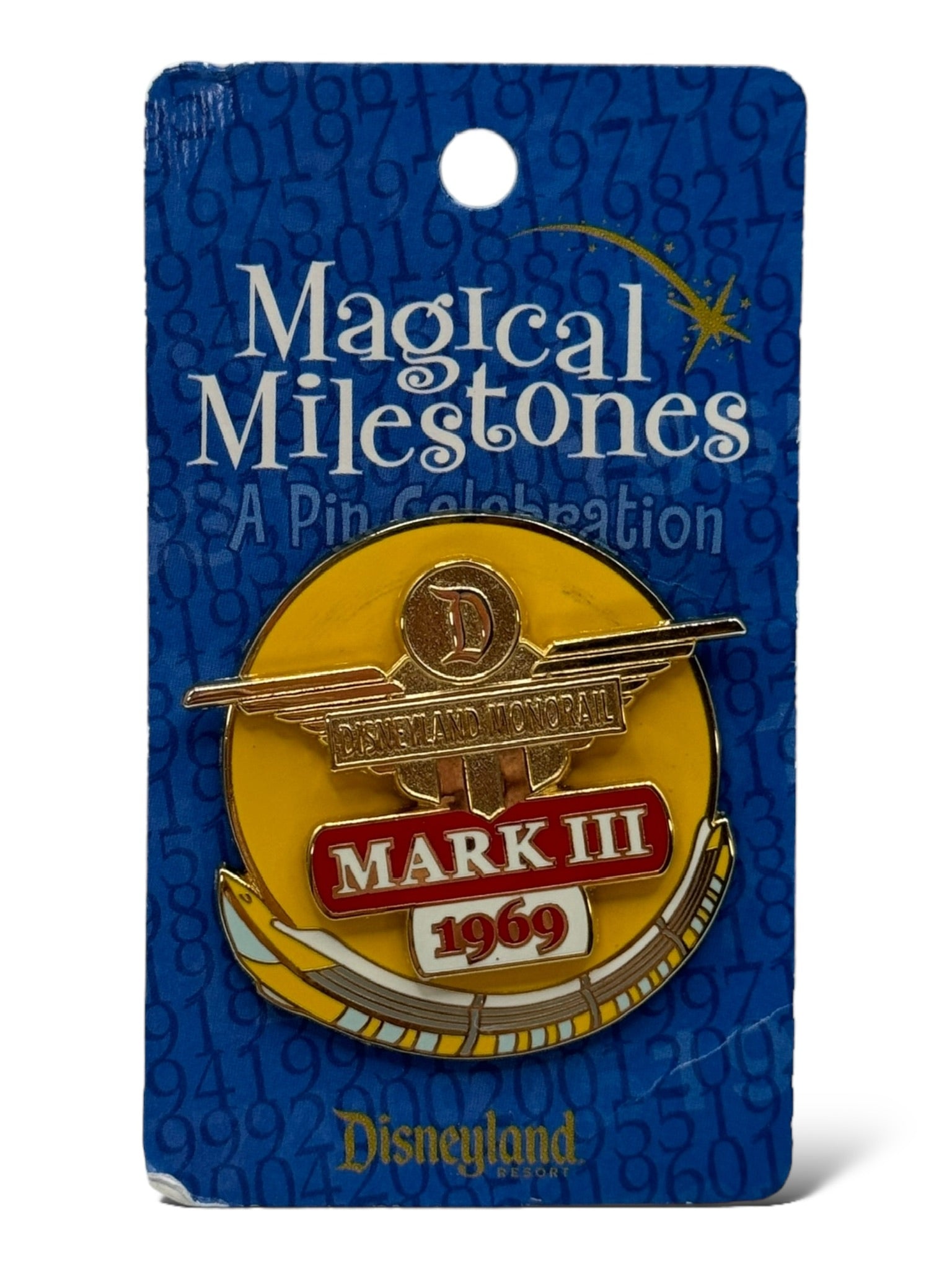 DLR Magical Milestones Disneyland Monorail Mark III Spinner Pin