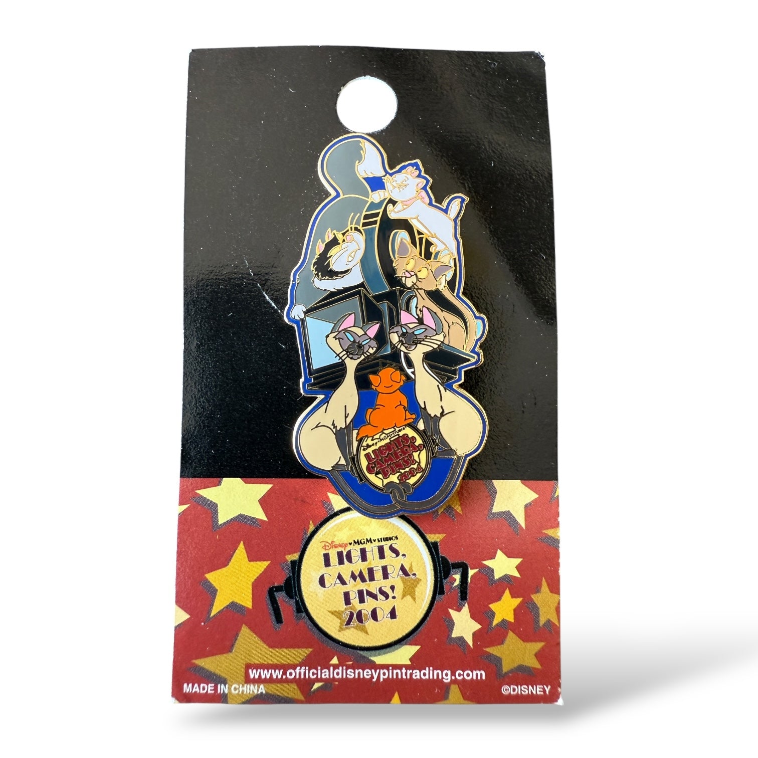 WDW Lights, Camera, Pins! Disney Cats on Camera Pin