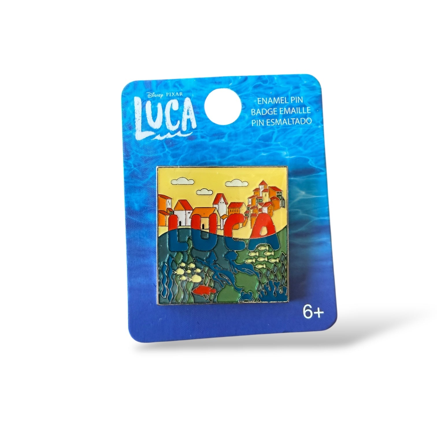 Loungefly Luca and Alberto Seaside Shadow Logo Pin
