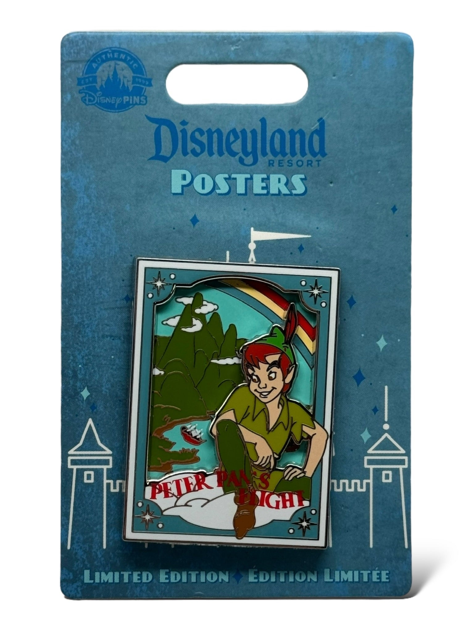 DLR Disneyland Attraction Poster Peter Pan's Flight Pin