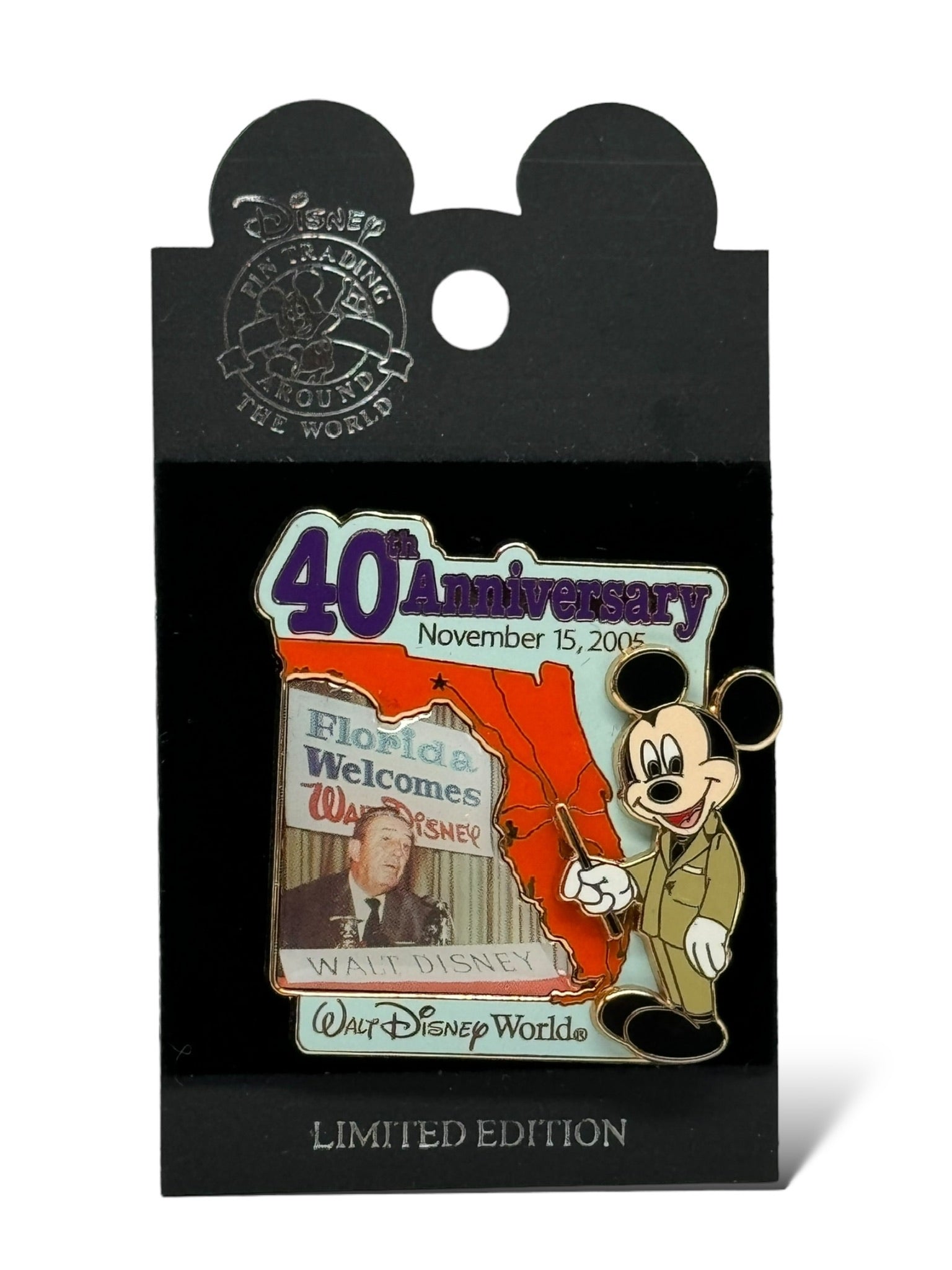 WDW 40th Anniversary Florida Welcomes Walt Disney Pin