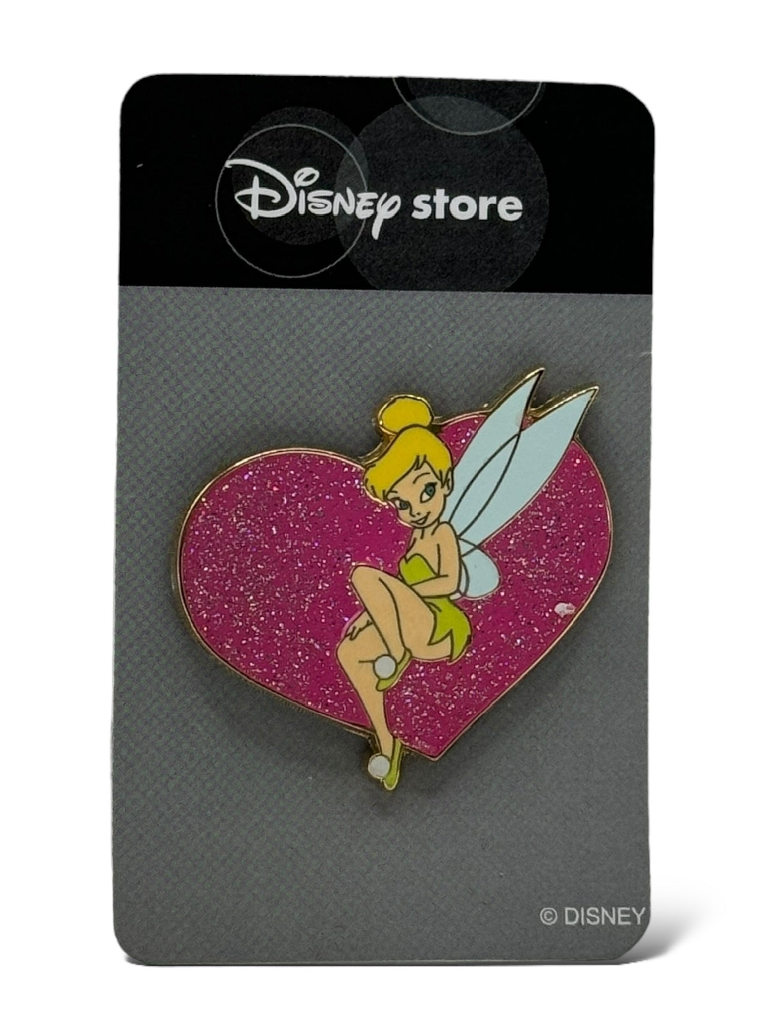 JDS Tinker Bell Valentine Pink Heart Pin