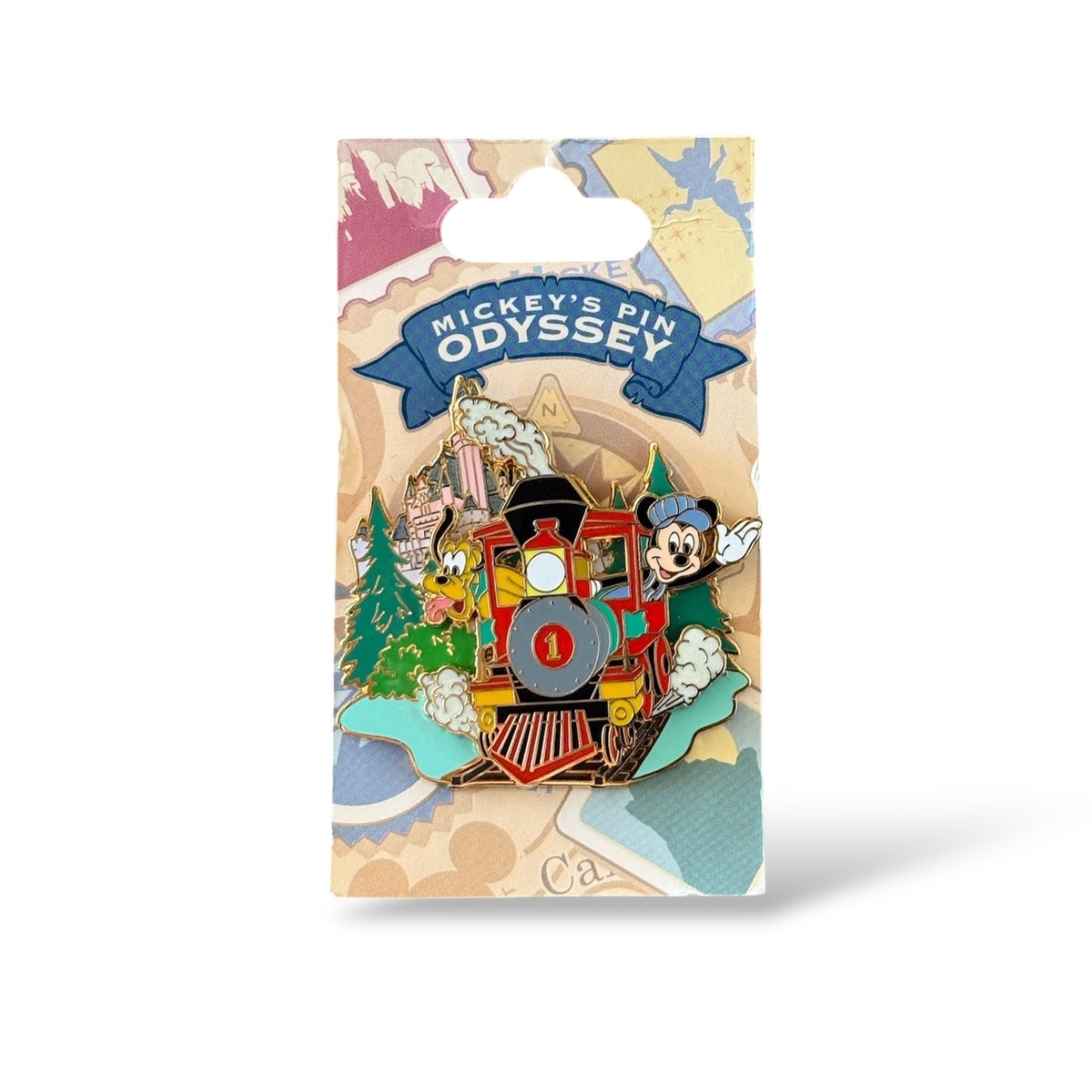 DLR Mickey's Pin Odyssey Mickey and Pluto on Disneyland Railroad Pin