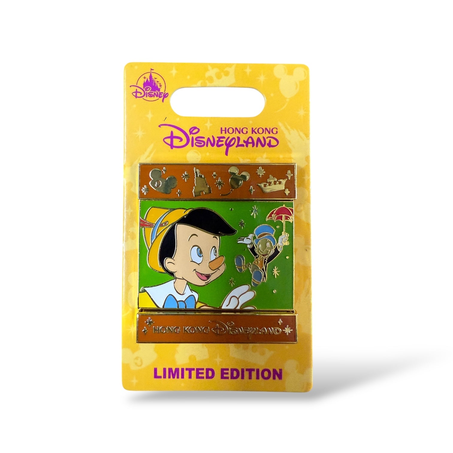 HKDL Flipping Slide Pinocchio Pin