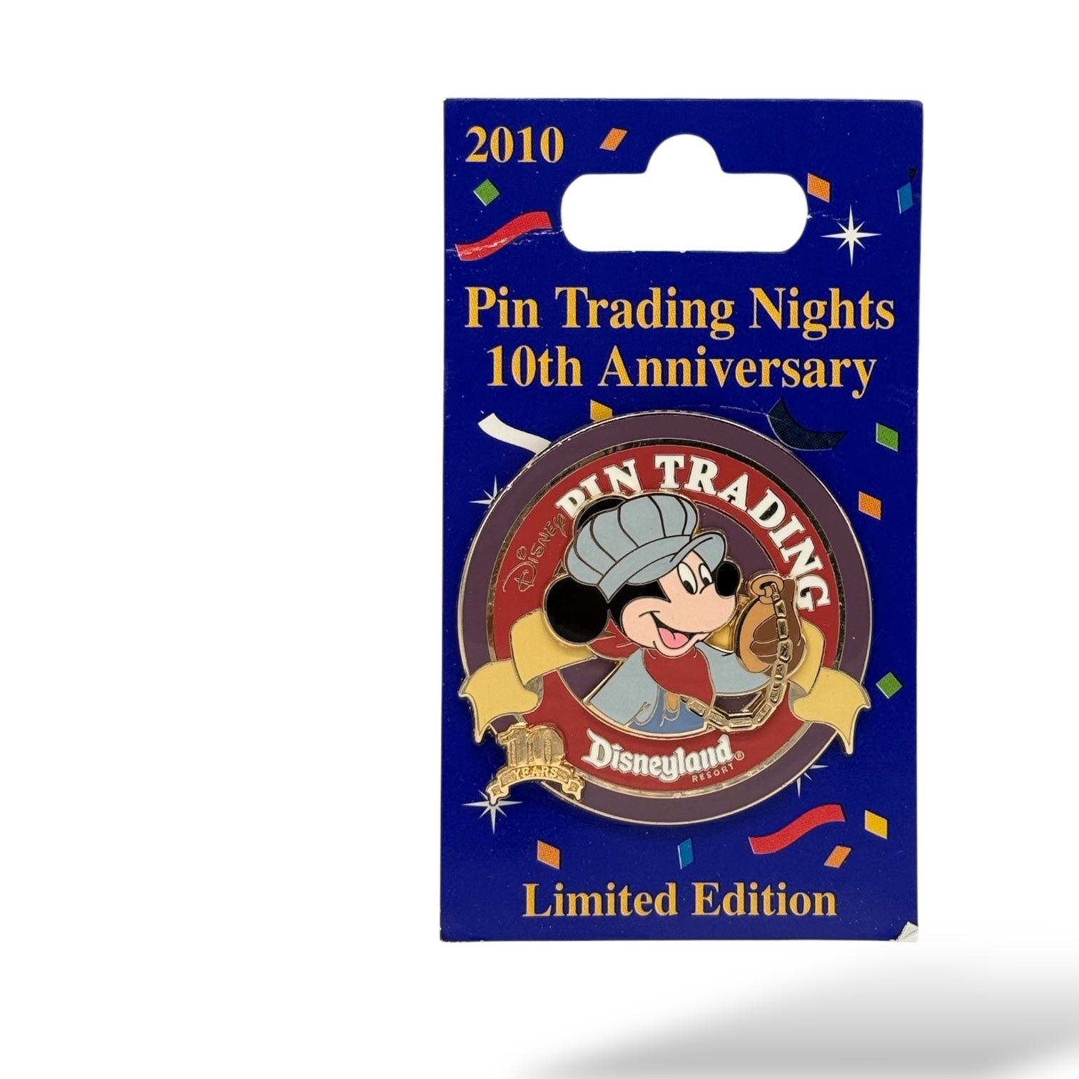 DLR 10th Anniversary Pin Trading Nights Mickey Train Conductor Pin