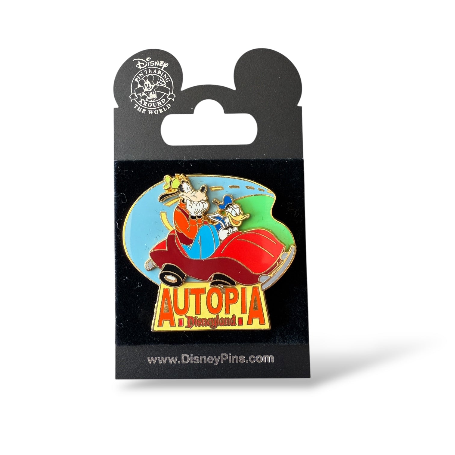DLR Attractions Goofy & Donald 3D Autopia Pin