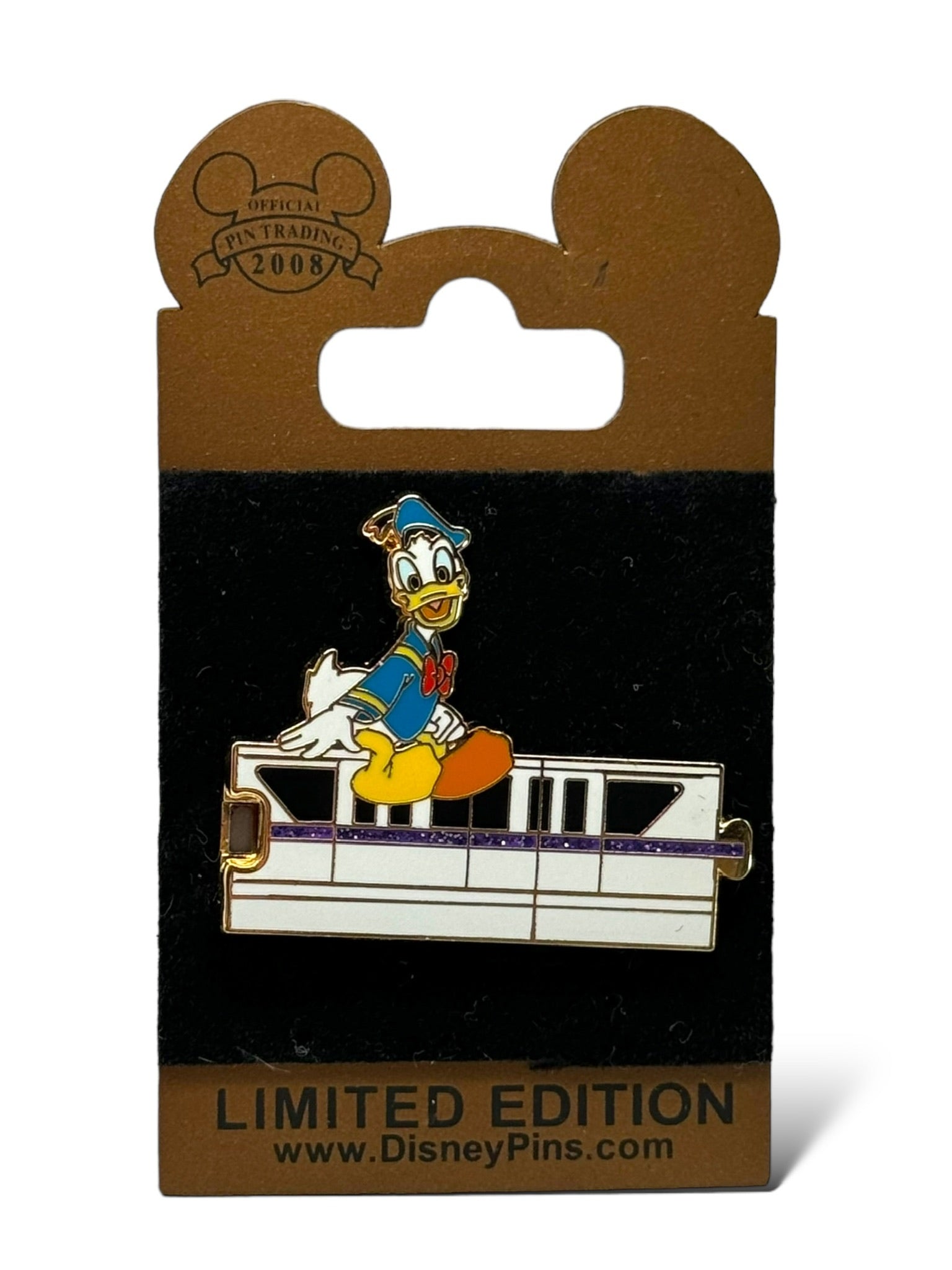WDW Gold Card Collection Purple Monorail Donald Pin