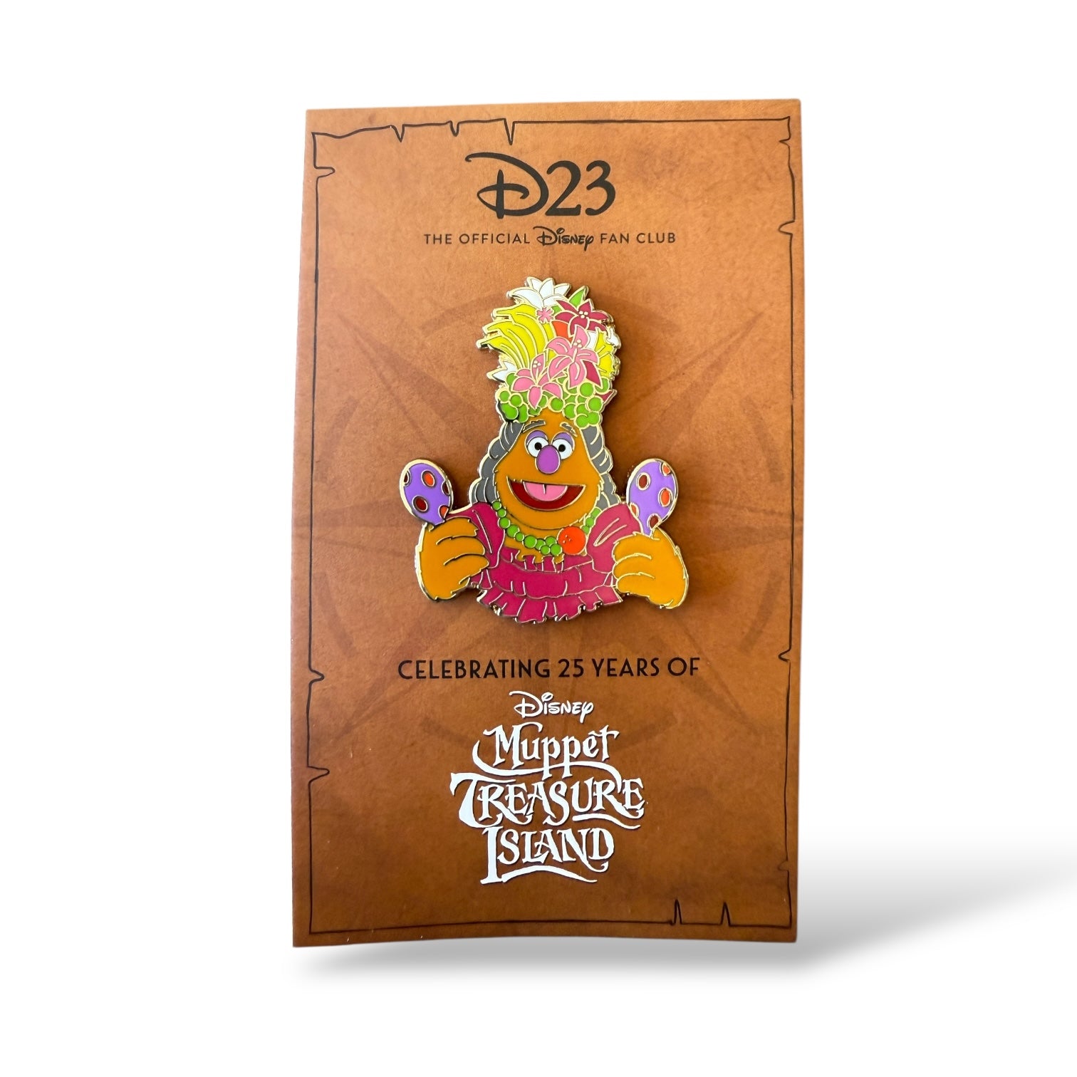 D23 Muppet Treasure Island 25th Anniversary Fozzie Bear Pin