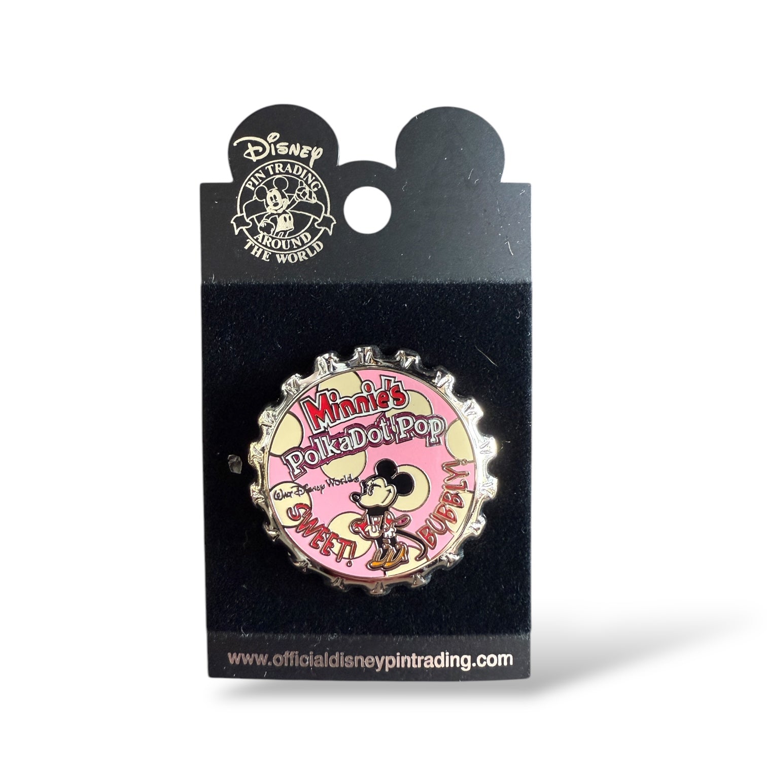 WDW Soda Pop Bottle Cap Minnie's Polka Dot Pop Pin