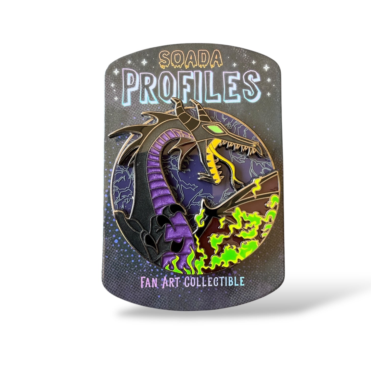Maleficent Dragon Side Profile Fantasy Pin