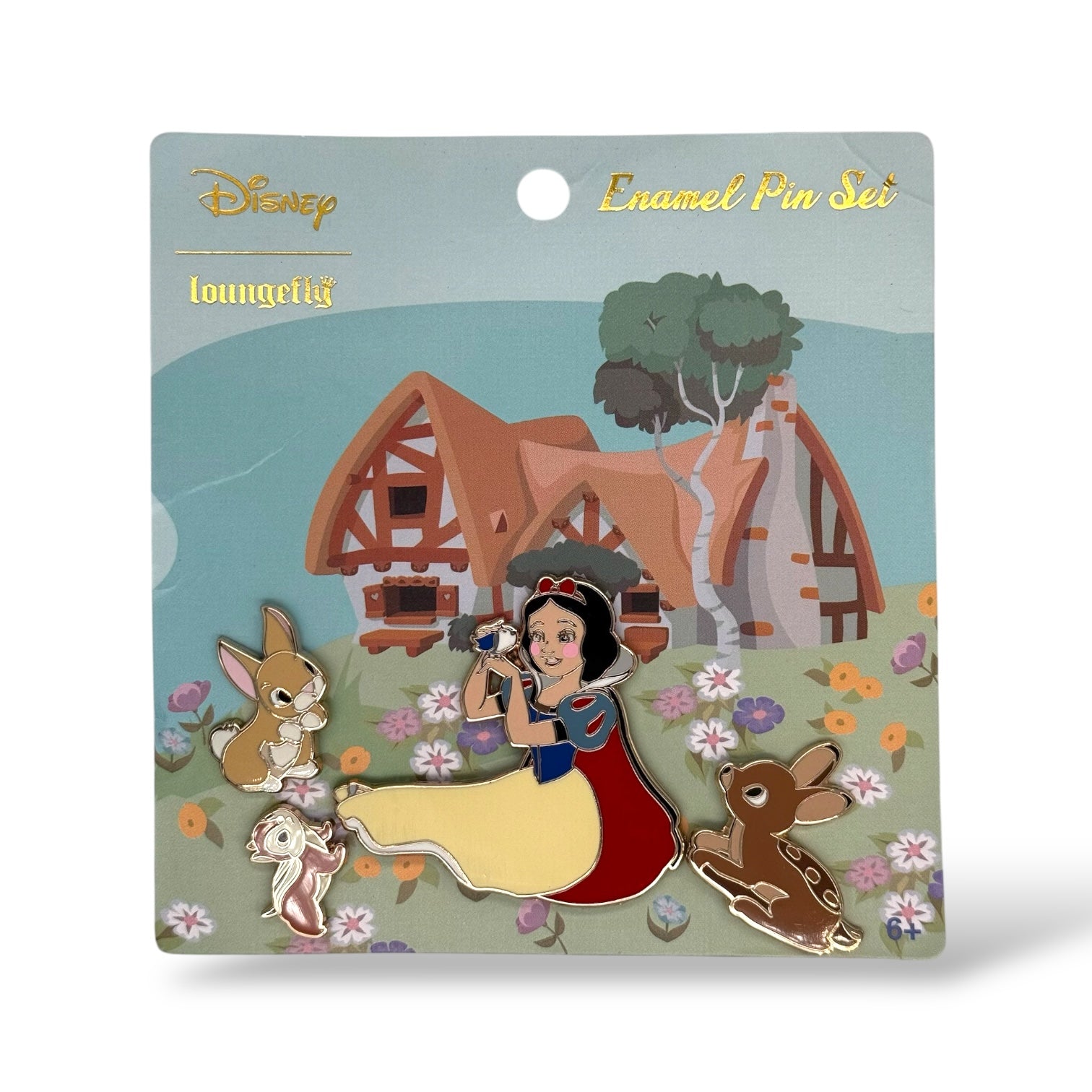 Loungefly Snow White and Animals Set 4 Pin Set