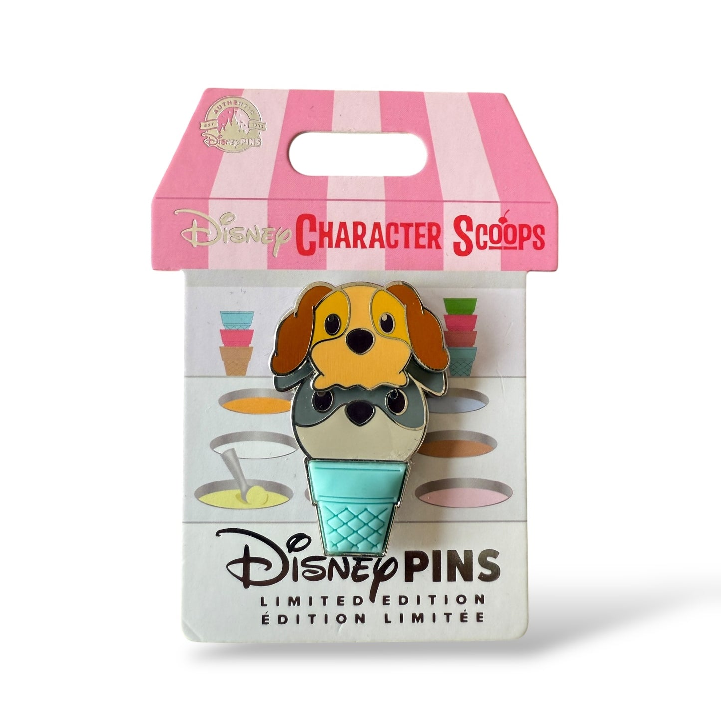 Disney Parks Character Scoops Ice Cream Cone Lady and The Tramp Pin